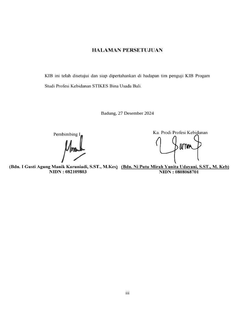 KIB Lembar Persetujuan Ratna Dewi final | PDF