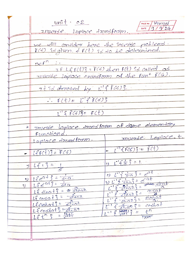 Verse Laplace Transform Pdf 3441