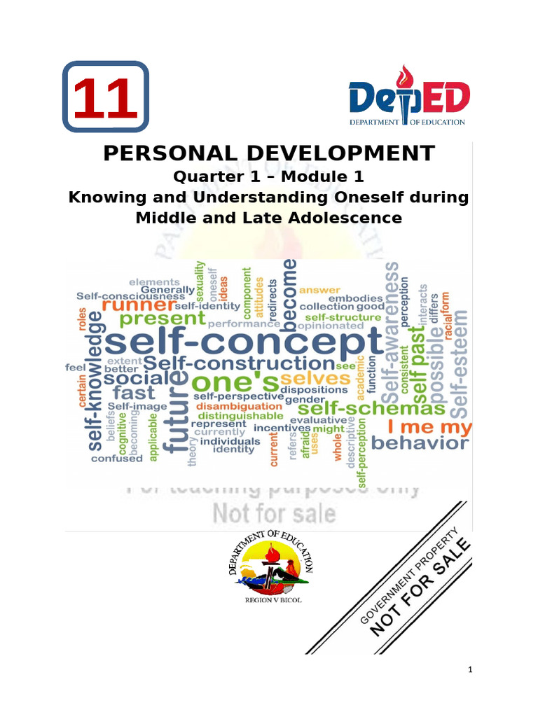 Personal Development Module 1 Q1 | PDF | Self Concept | Self Esteem