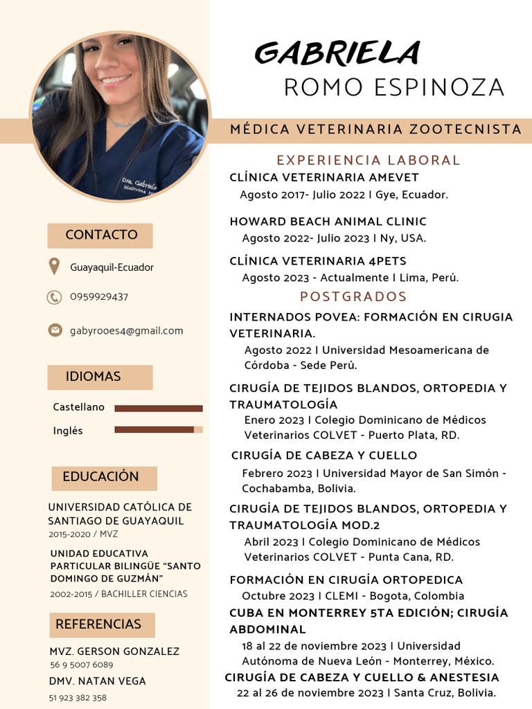 CV. Dra. Gabriela Romo E. | PDF