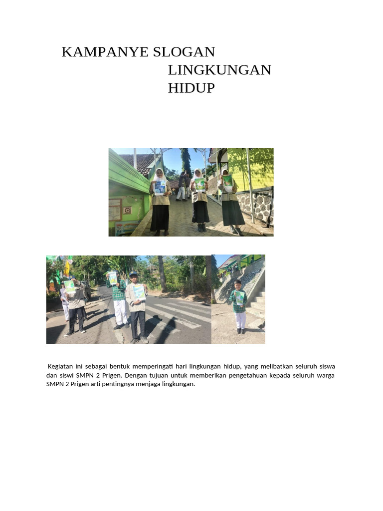 Kampanye Slogan Lingkungan Hidup | PDF
