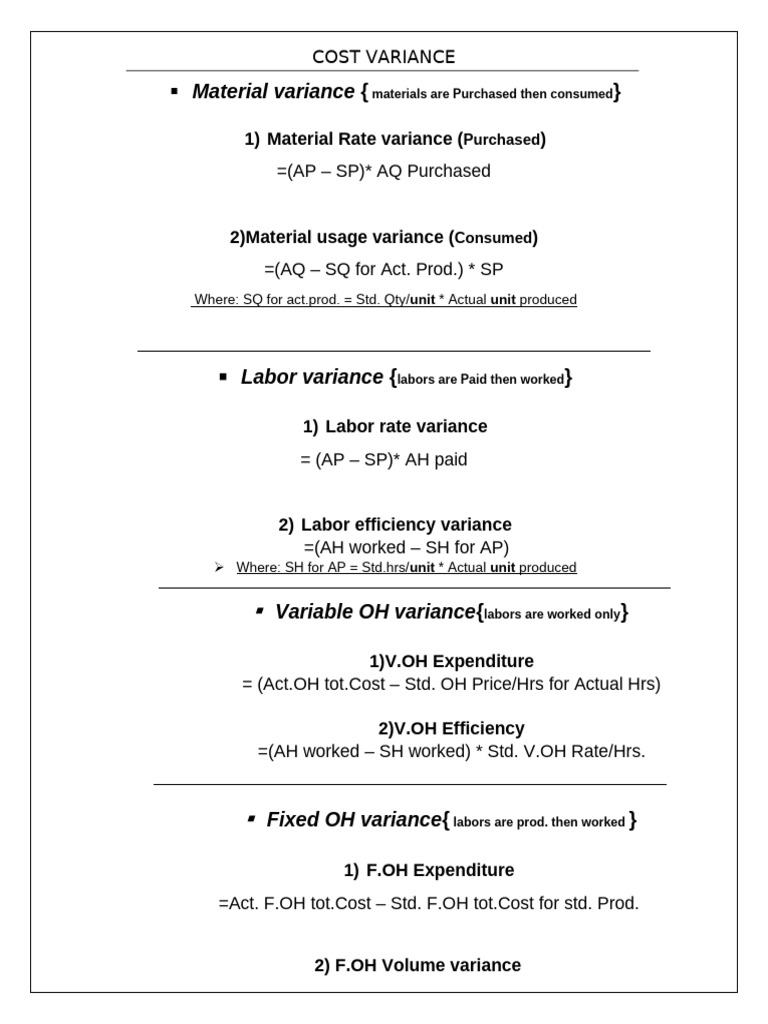 COST VARIANCE | PDF