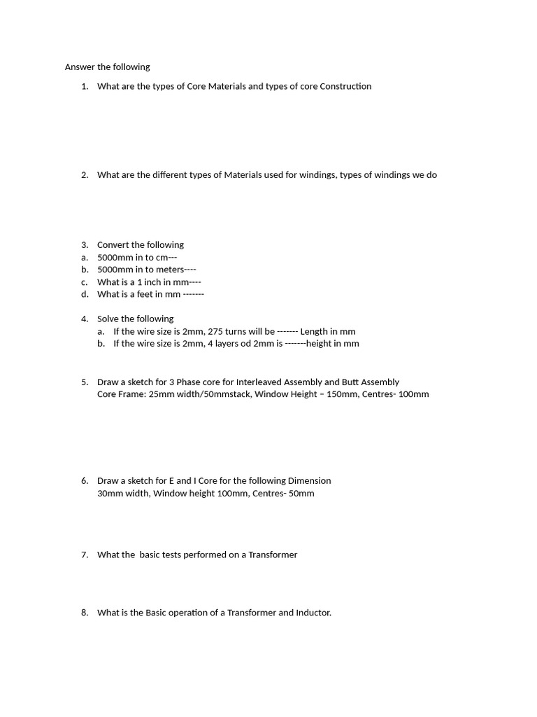 Core Materials and Transformer Basics Guide | PDF