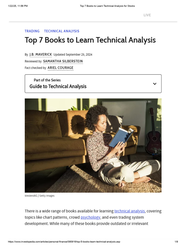 Top 7 Books To Learn Technical Analysis For Stocks | PDF | Technical ...