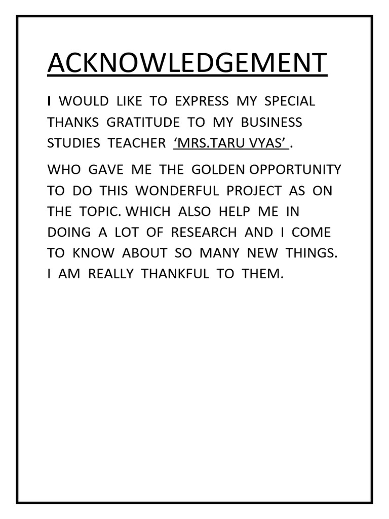 Acknowledgement Bs - Compressed | PDF