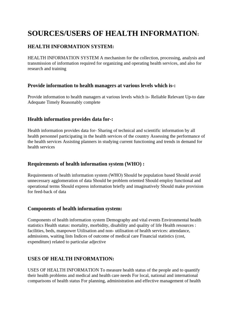 Sources of Health Information | PDF | Census | Epidemiology