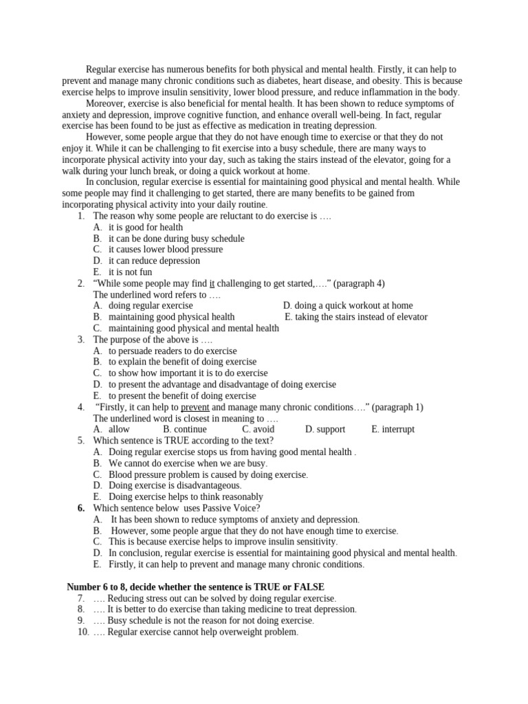 Benefits of Regular Exercise and Study Groups | PDF | Nuclear Power ...
