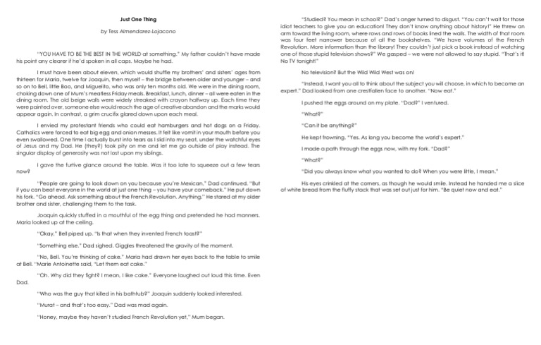 Just-One-Thing | PDF