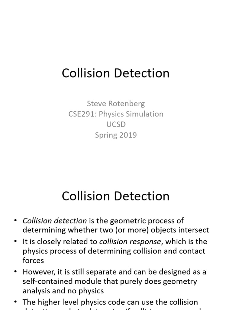 CSE291 13 CollisionDetection | PDF | Rotation | Mathematics