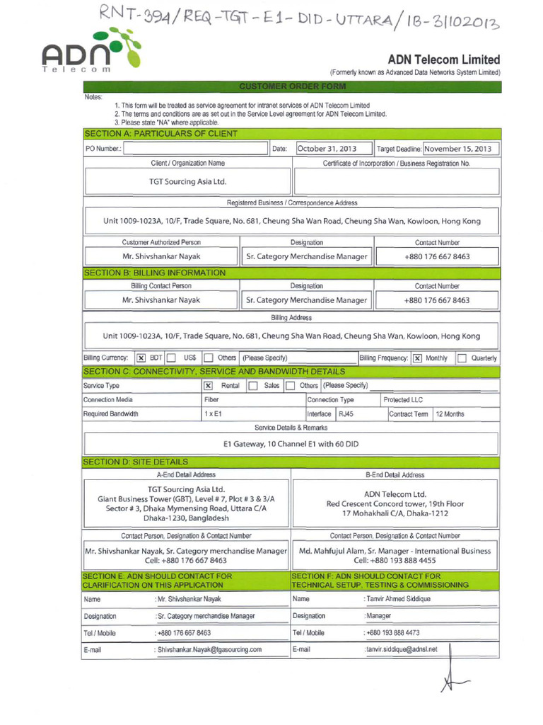 1383230446_RNT-394REQ-TGT-E1-DID-UTTARAIB-31102013 | PDF