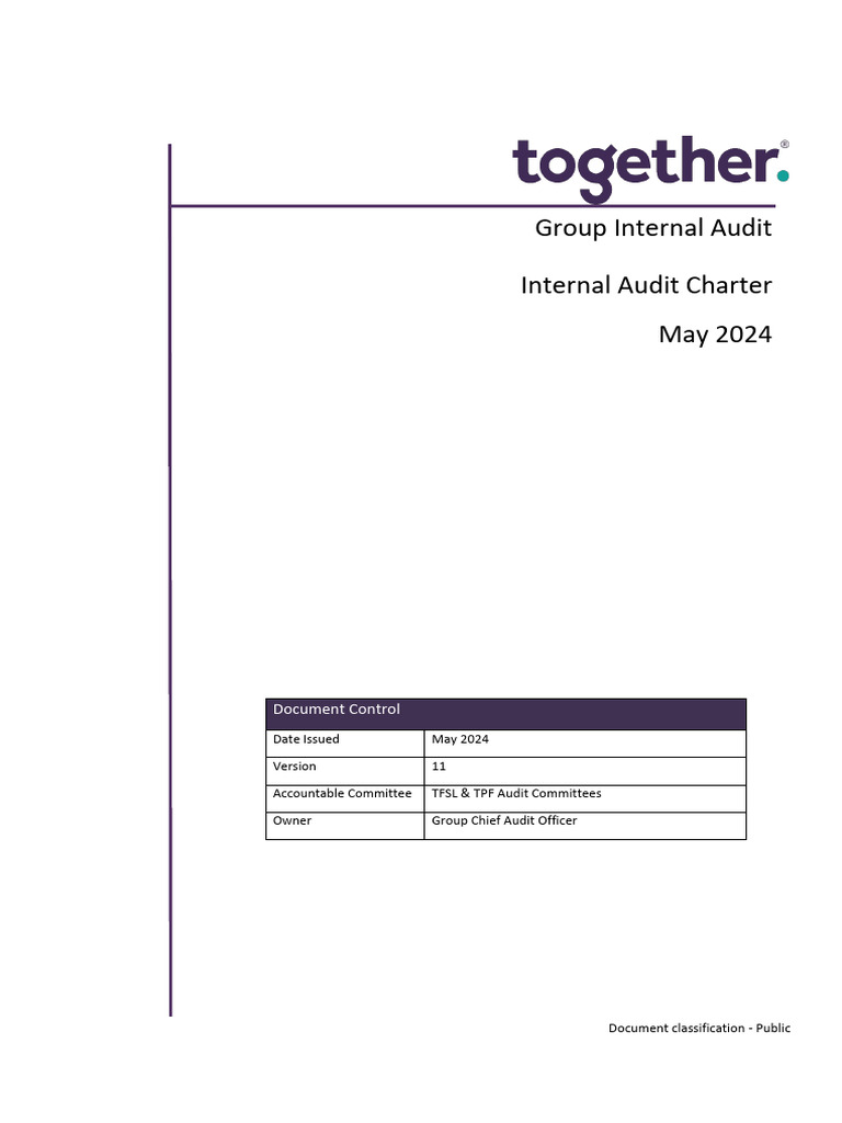 GIA - Charter - May 2024 - Final - Public 150524 | PDF | Internal Audit ...