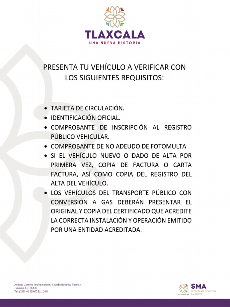 REQUISITOS-VERIFICACIÓN-SIN-MULTA(1) | PDF