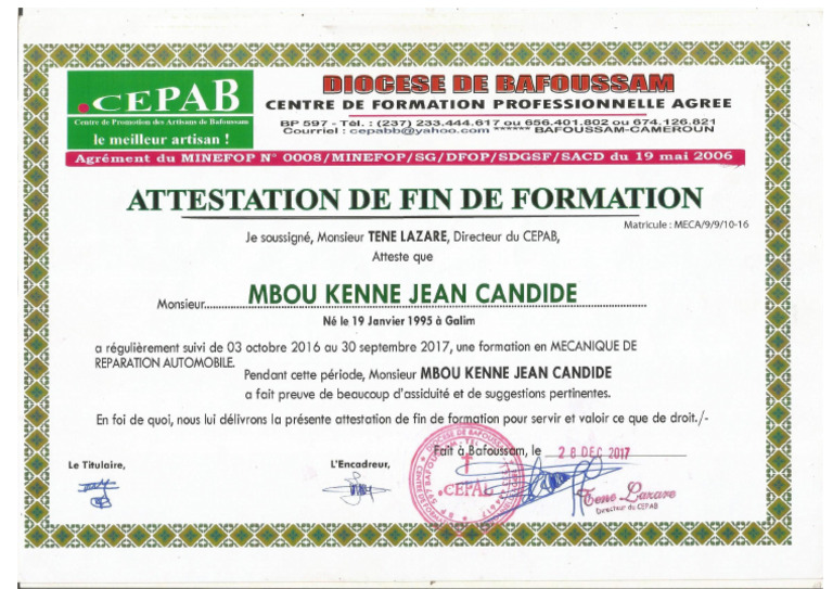 ATTESTATION | PDF