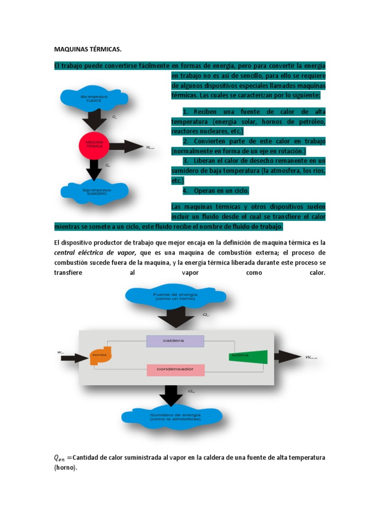 Maquinas Térmicas | PDF | Calor | Combustibles