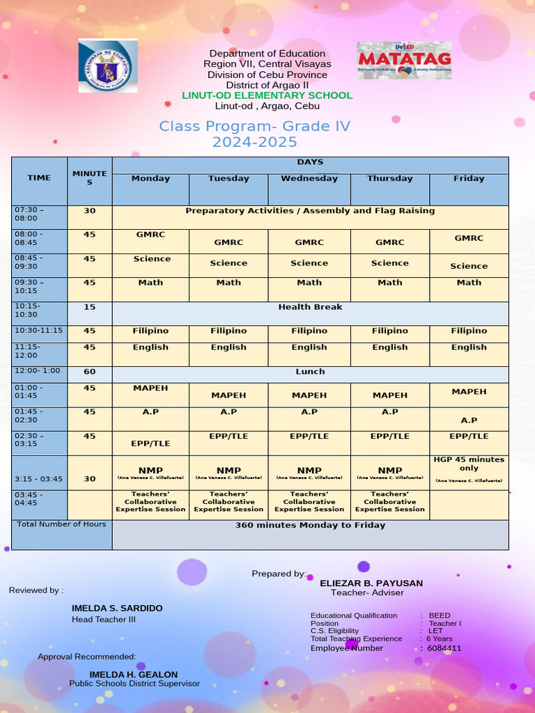 Grade-Iv-Matatag-Program Final | PDF