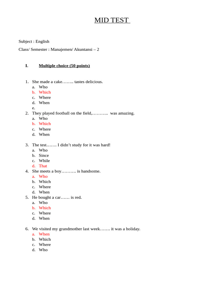 MID TEST 2 (akuntansi manajemen) | PDF