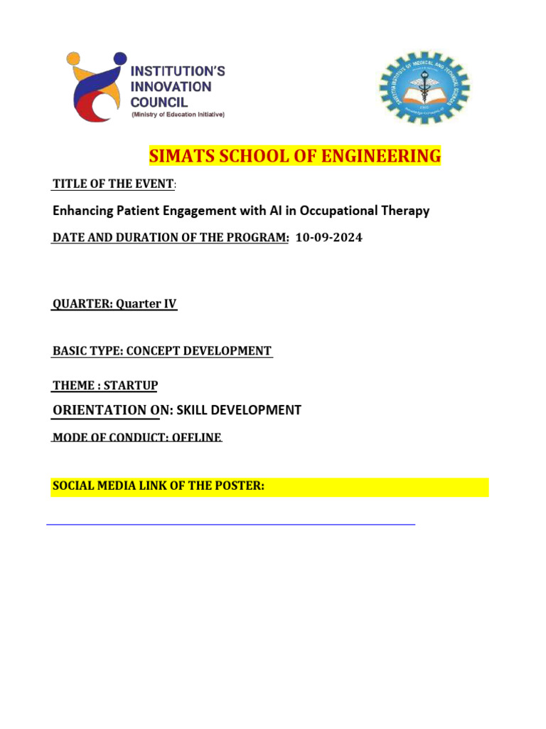 Workshop-SDP-REPORT 10-09-2024 | PDF | Occupational Therapy ...