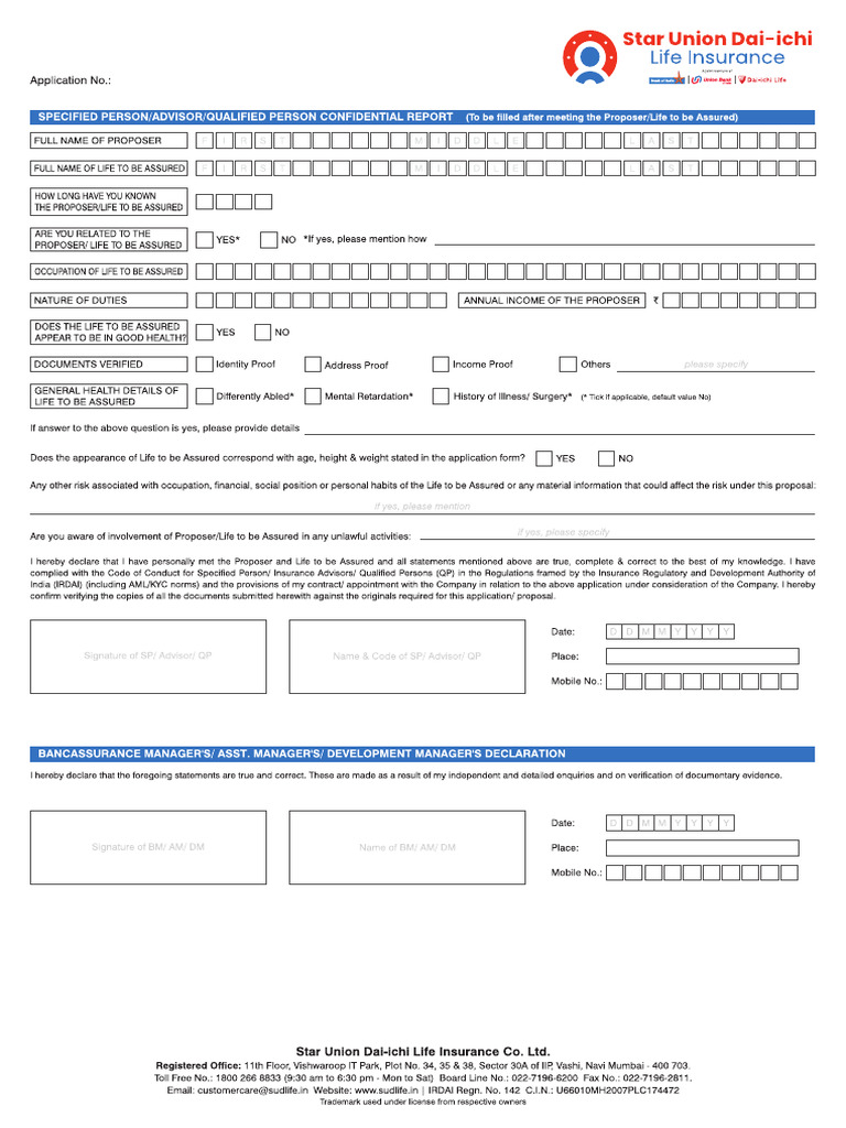 Specified Person Form 1 | PDF