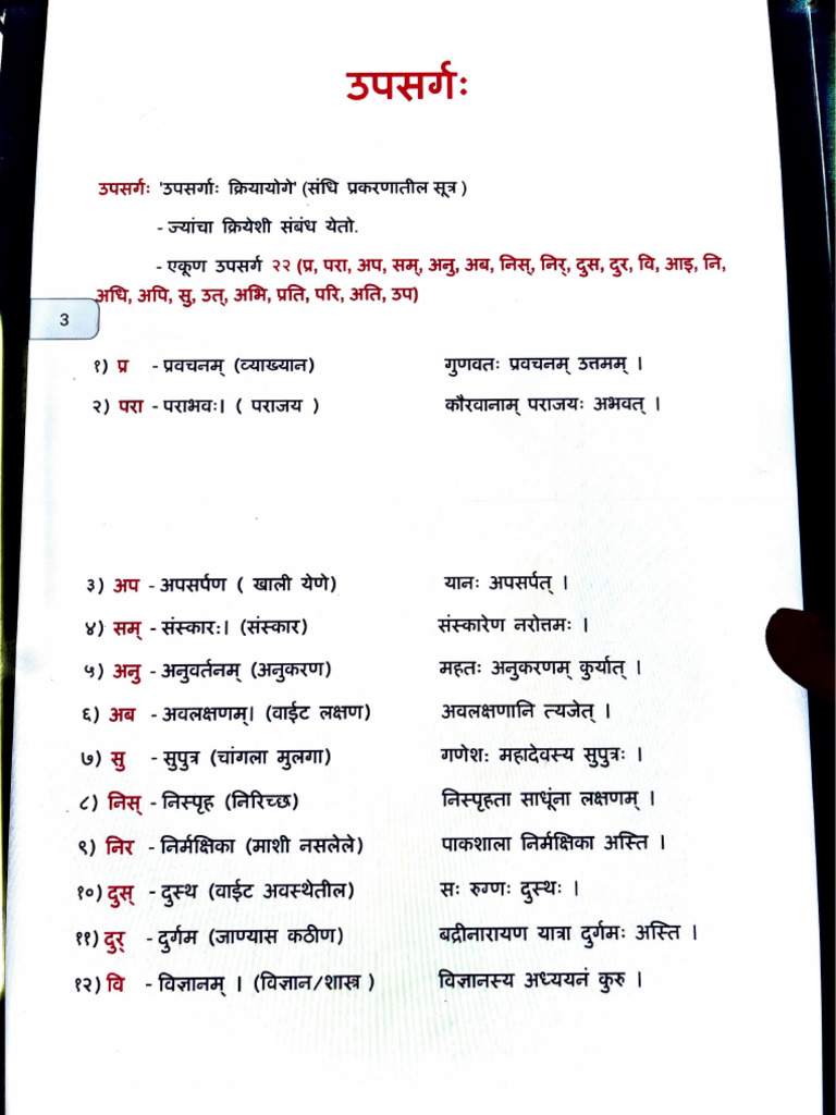 Upsarg Sanskrit | PDF