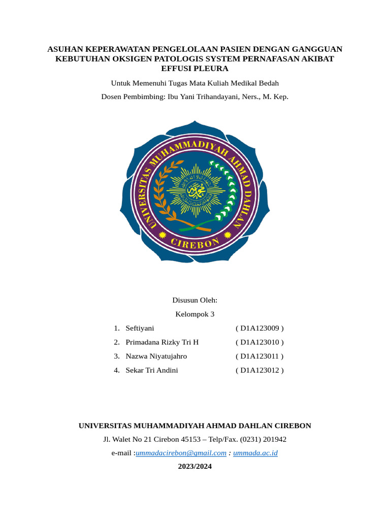 Fix Askep - Effusipleura | PDF
