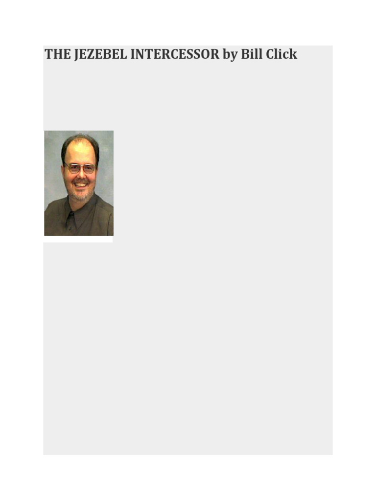 THE JEZEBEL Ebooks Called INTERCESSOR by Bill Click | PDF | Religious Belief And Doctrine