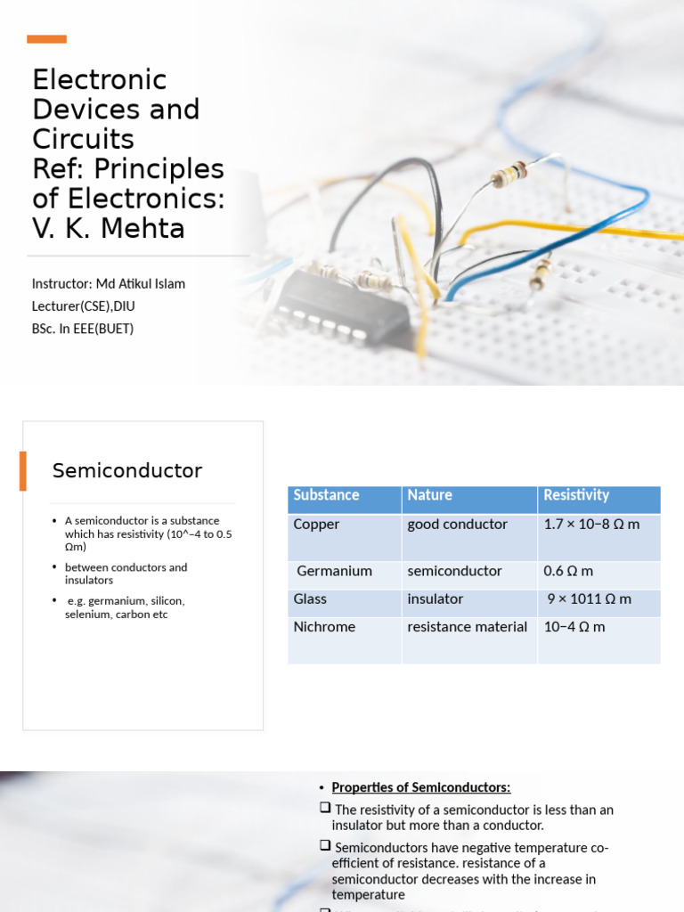 Lecture 01 | PDF | Semiconductors | Valence (Chemistry)