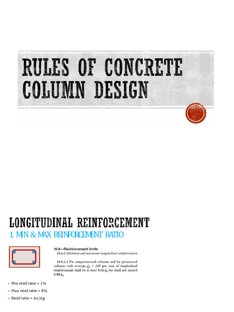 Rules of Concrete Column | PDF