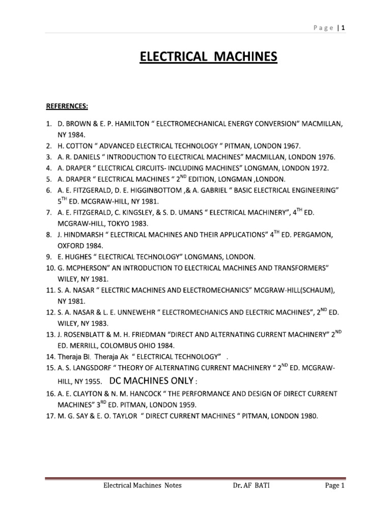 Electrical Machine RCH - 110 | PDF