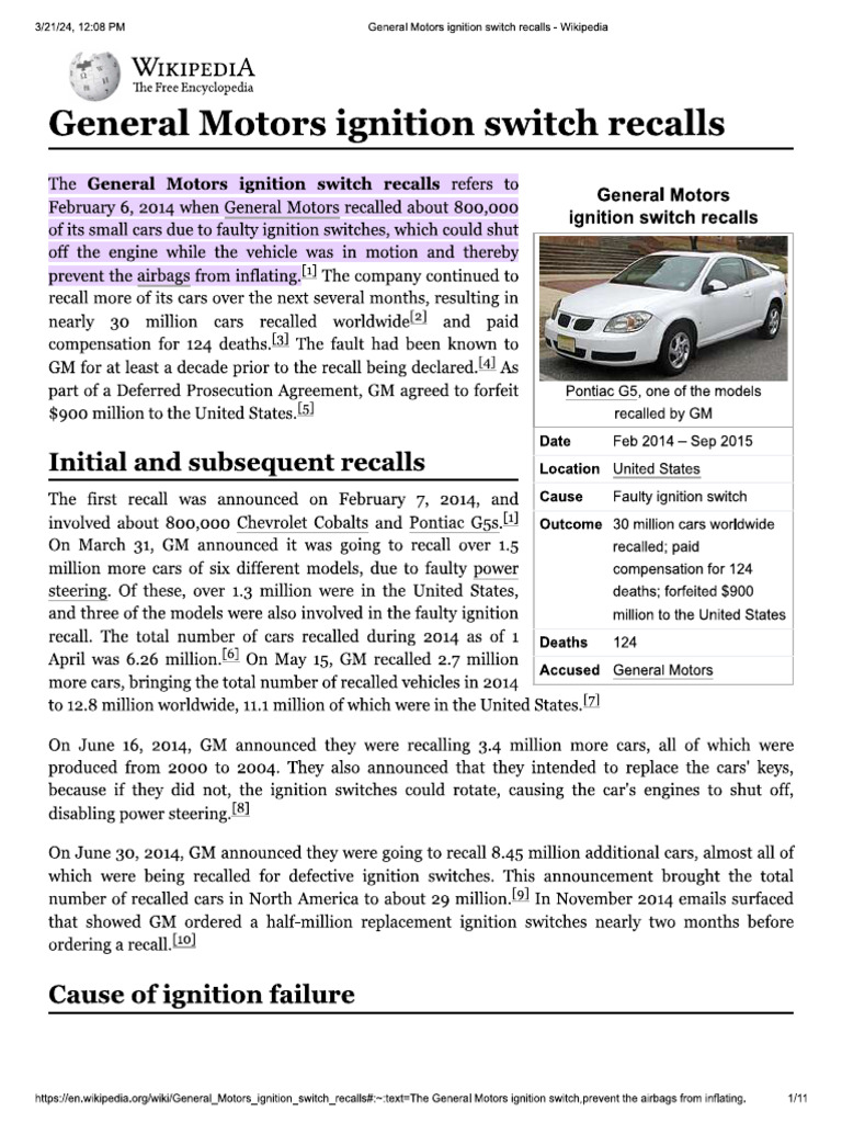 GM Ignition Switch | PDF