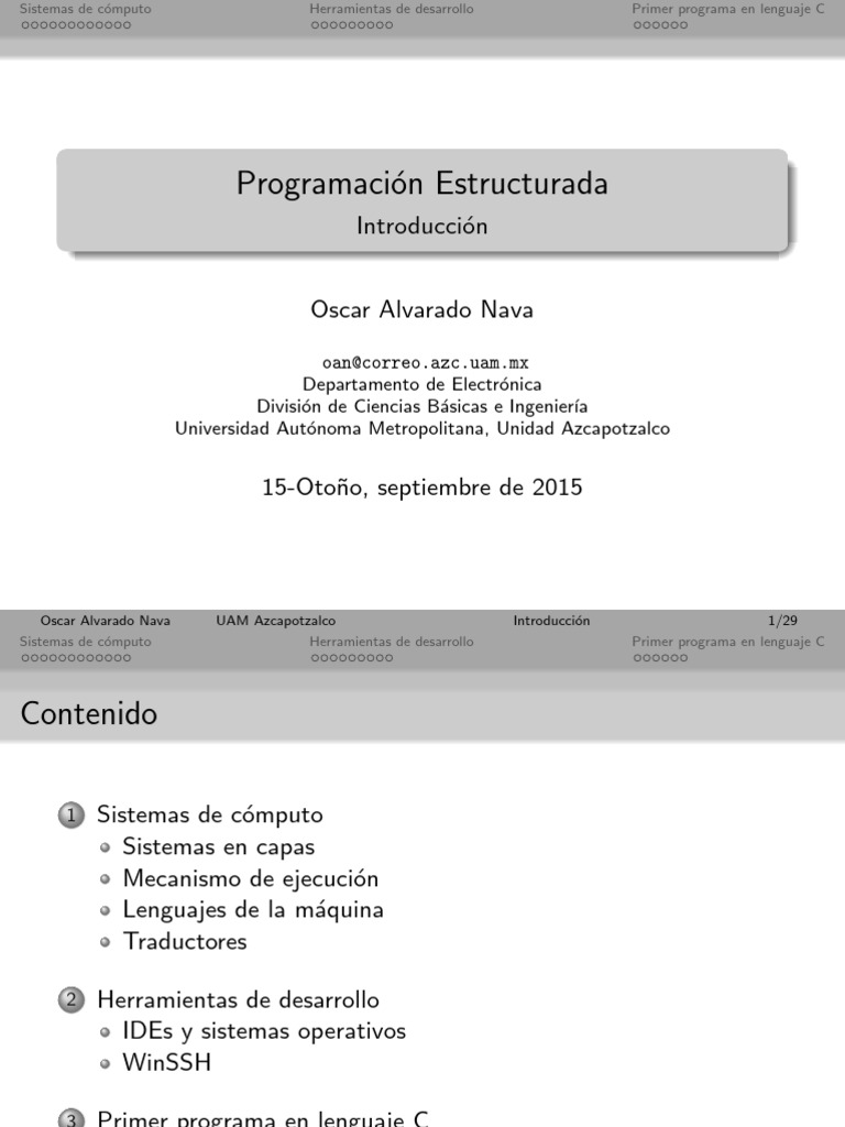 Pe 01 Intro Imp | PDF | C (lenguaje de programación) | Programación