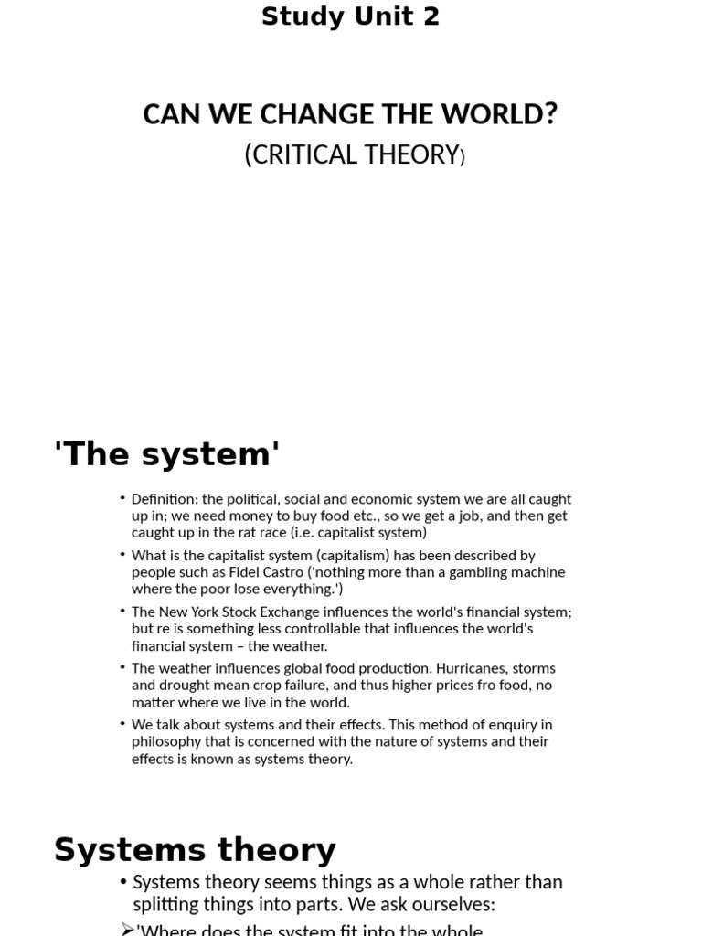 Lecture 3 Critical Theory | PDF | Existentialism | Theory