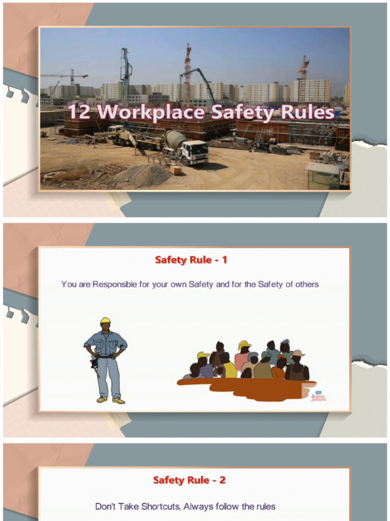 12 Workplace Safety Rules | PDF