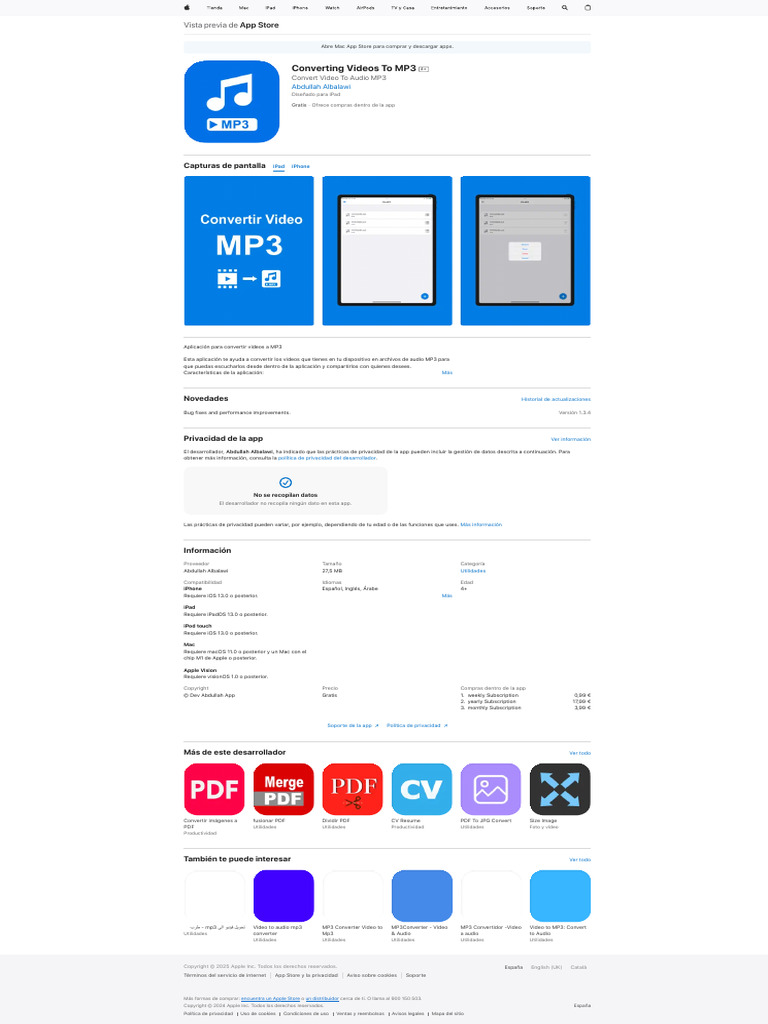 Converting Videos To MP3 en App Store | PDF | Aplicación movil | Ios