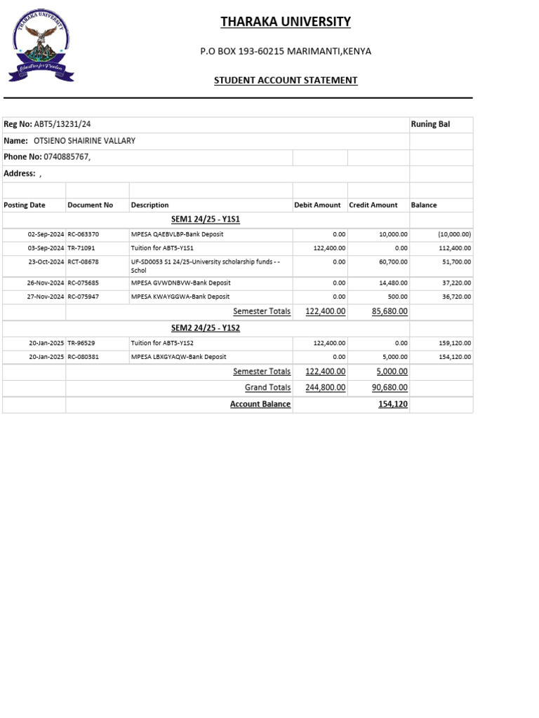 Fees Statement-Abt51323124 | PDF
