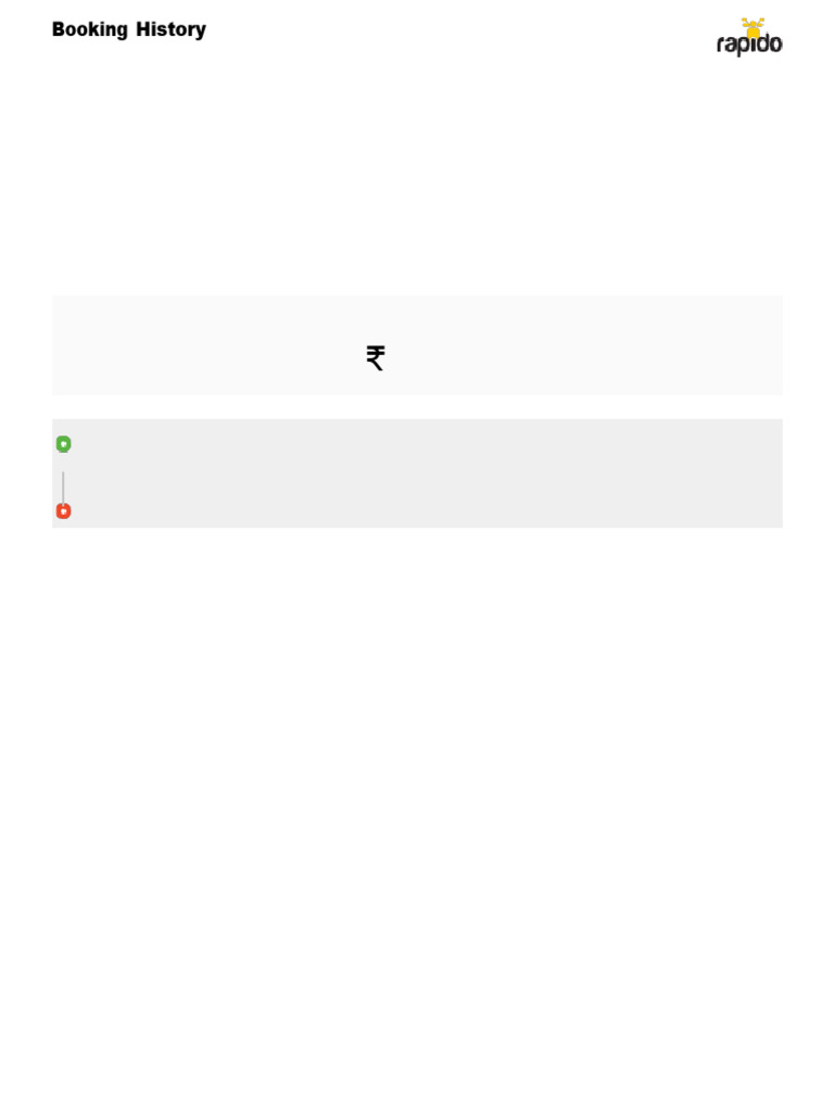 Rapido Booking History | PDF