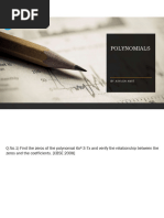 Class 10 Maths Polynomials PYQs | PDF
