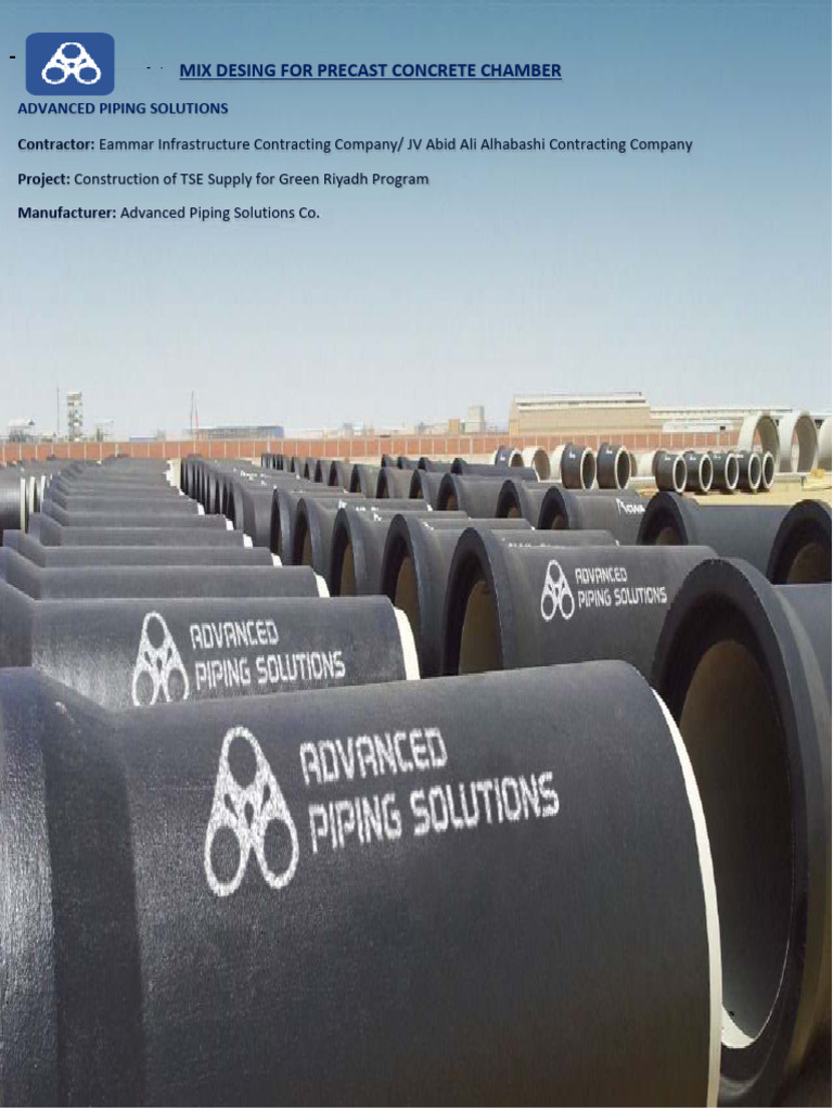 Concrete Mix Design C40 For Precast Concrete Chamber | PDF | Concrete ...
