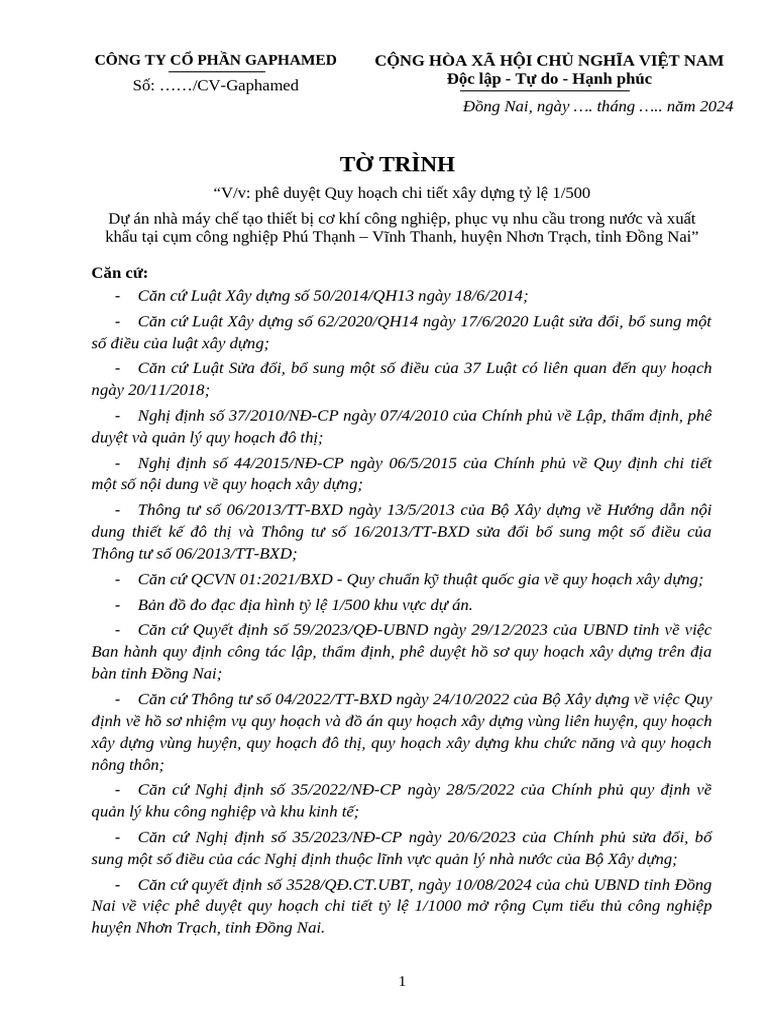 4. To trinh tham dinh 1.3ha | PDF