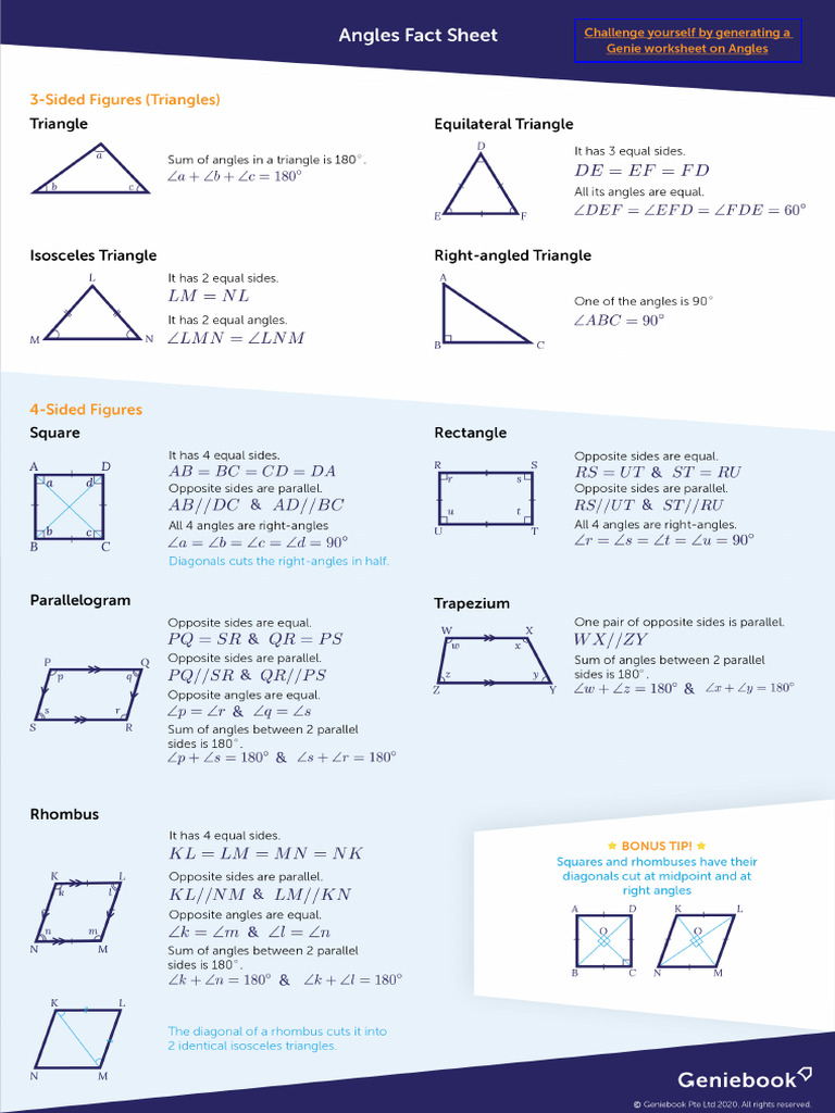 Angles Fact Sheet 1 1 | PDF