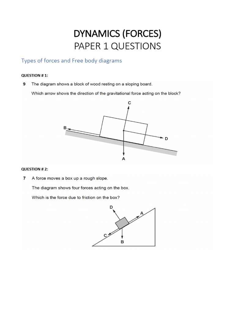 Dynamics OR Forces P1 2022 10 24 15 - 20 - 49 | PDF