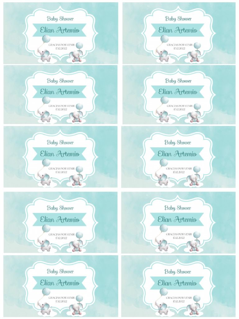 Recuerdos Baby Elian | PDF