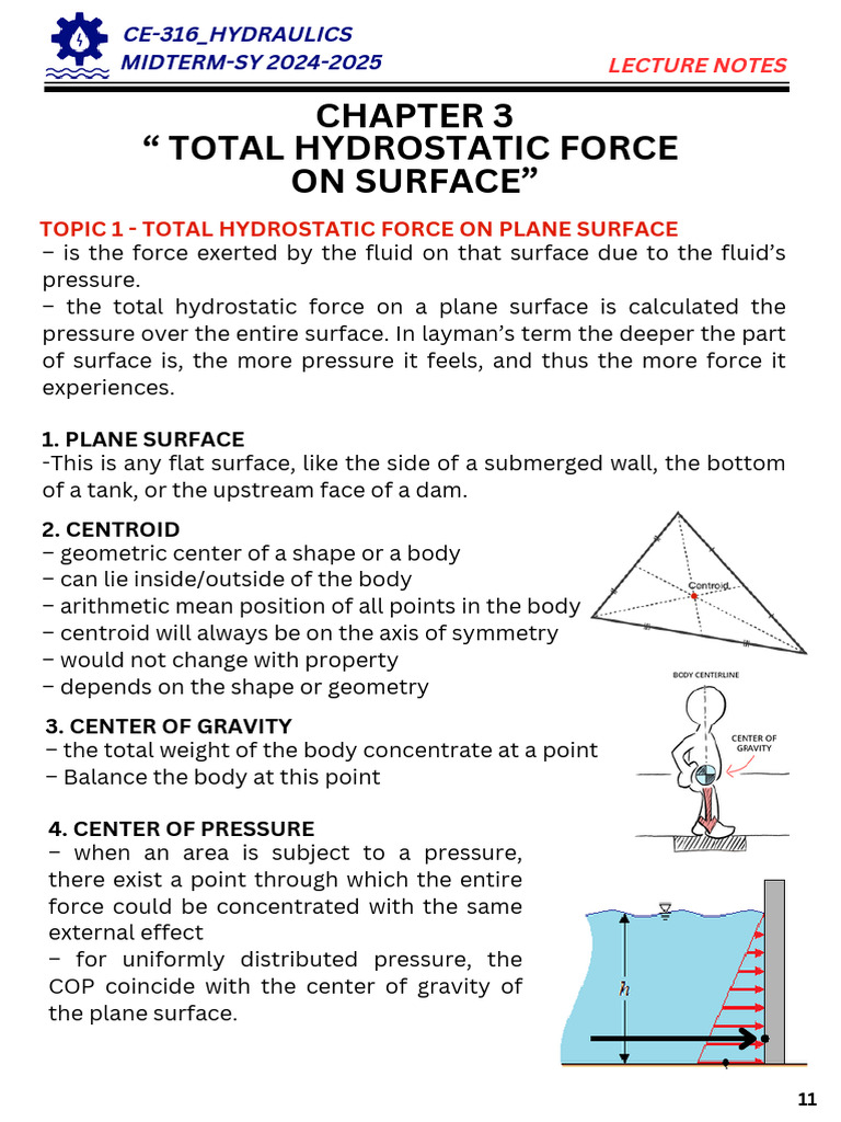 Summary Chapter 3 | PDF | Dam | Force
