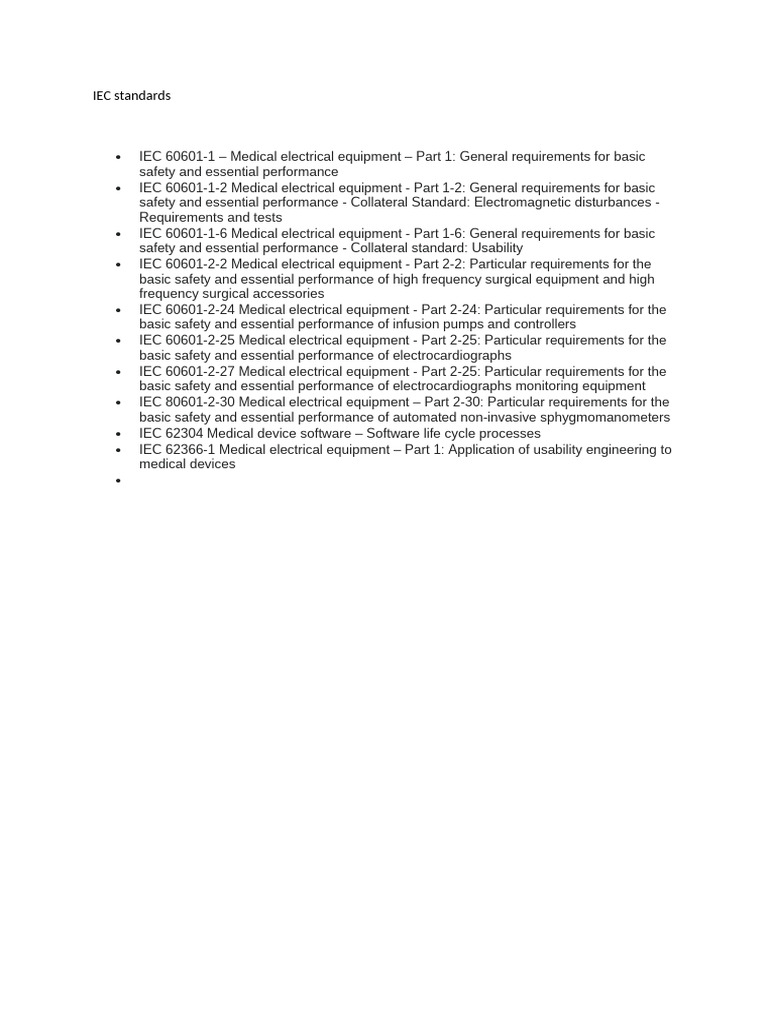 Iec Standard - Medical Devices | PDF | Blood Pressure | Insulator ...