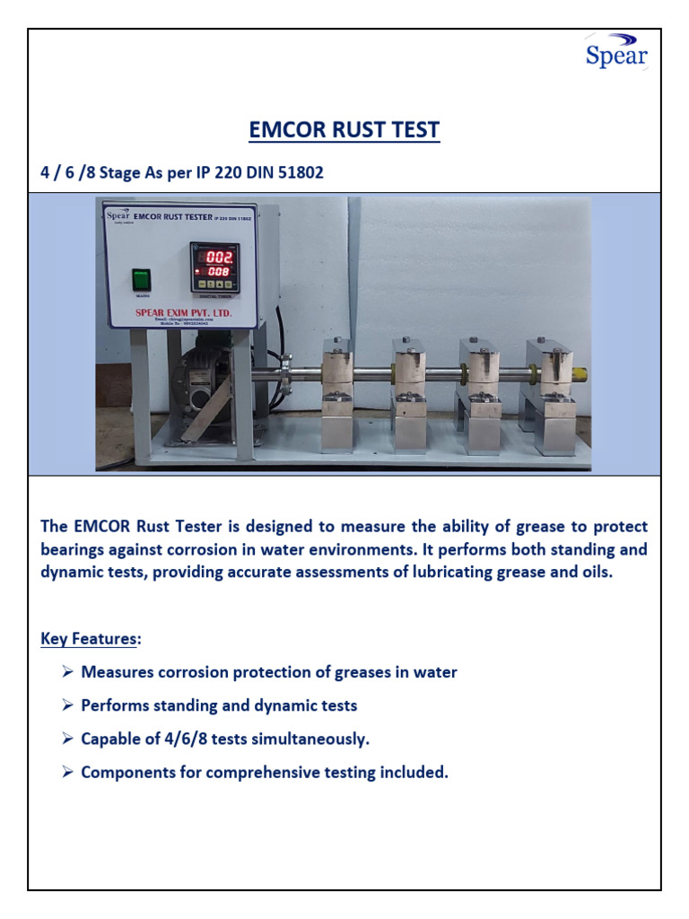 Product Leaflet - EMCOR Rust Tester | PDF