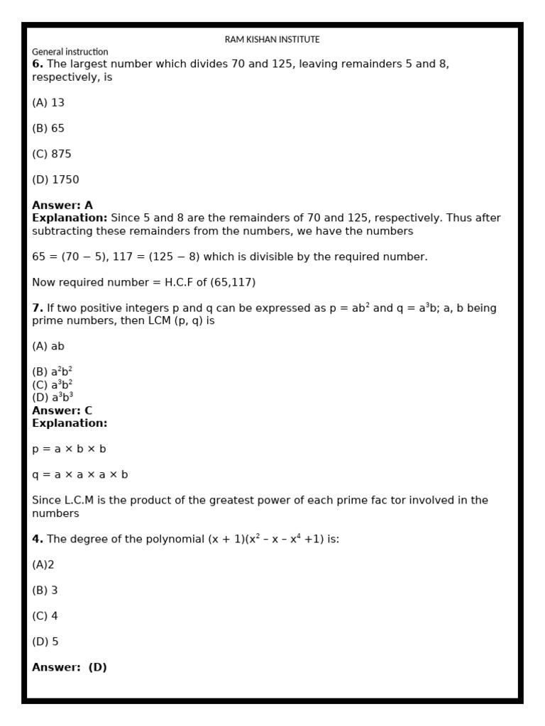 Class 10 Maths Question Paper | PDF | Polynomial | Numbers
