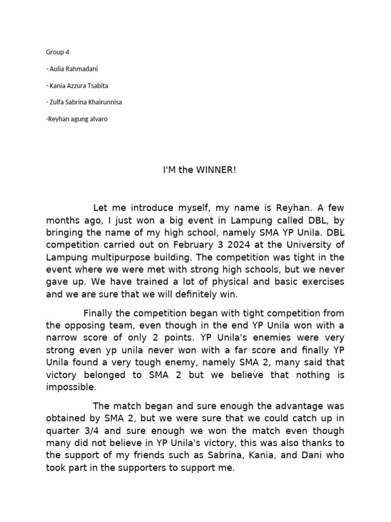 I'M the WINNER!-WPS Office(1) | PDF