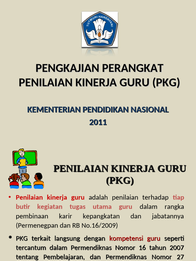 Pengkajian Perangkat Penilaian Kinerja Guru Pkg | PDF