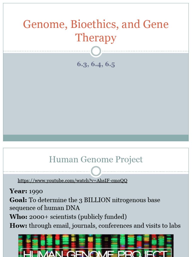 Genome%2C Bioethics and Gene Therapy | PDF | Human Genome | Gene