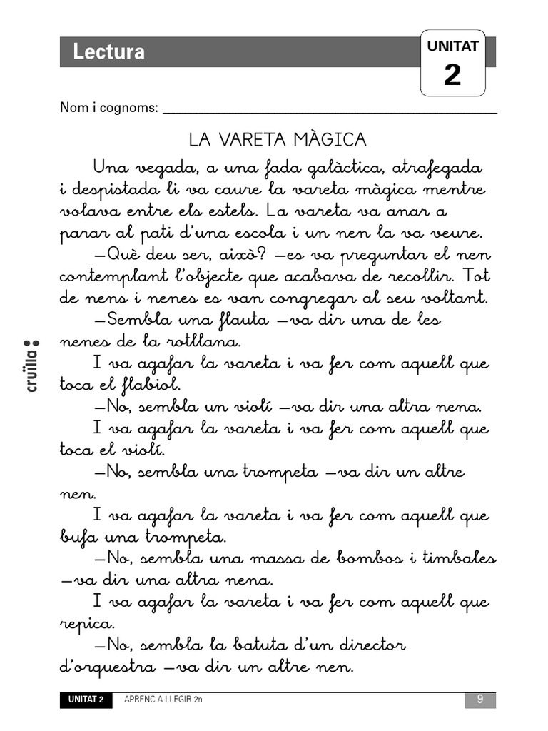 2 Comprensió Lectora Català | PDF