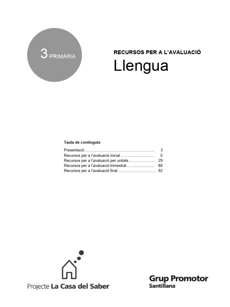 català avaluació_3r | PDF